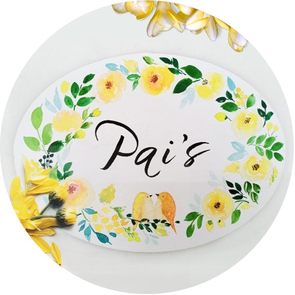 Personalized Floral Name Plates with Beautiful Flower Designs