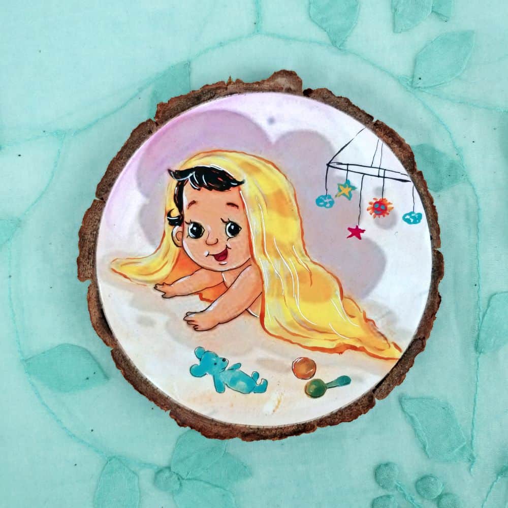 Crawling Baby - Illustration Fridge Magnets