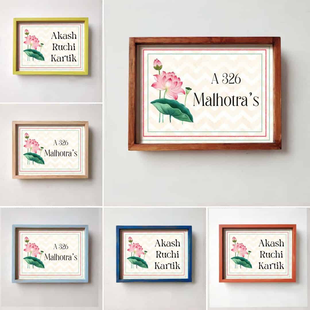 Lotus - Handcrafted Framed Nameplate – rangreli