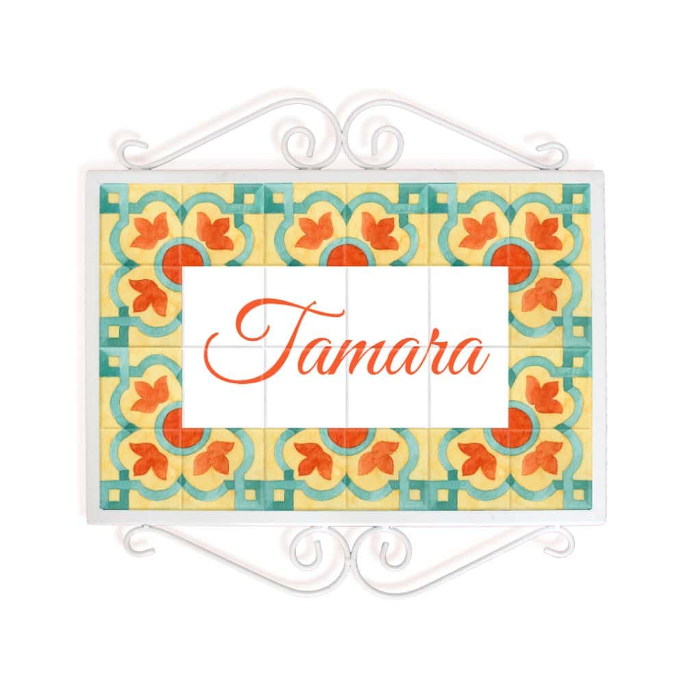 Hand Painted Metal Frame Name plate - Heritage – rangreli