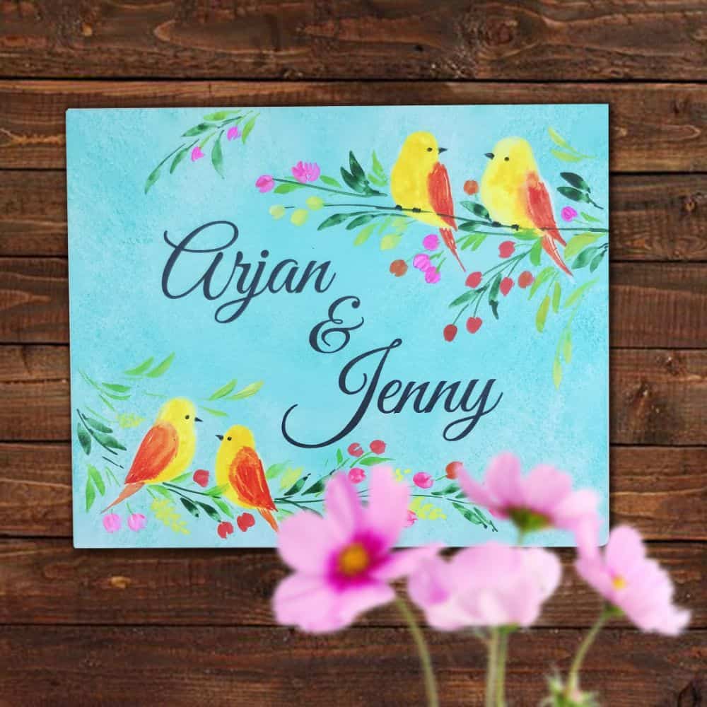 Customized Floral Nameplates for Home | Flower Design Nameplates – rangreli