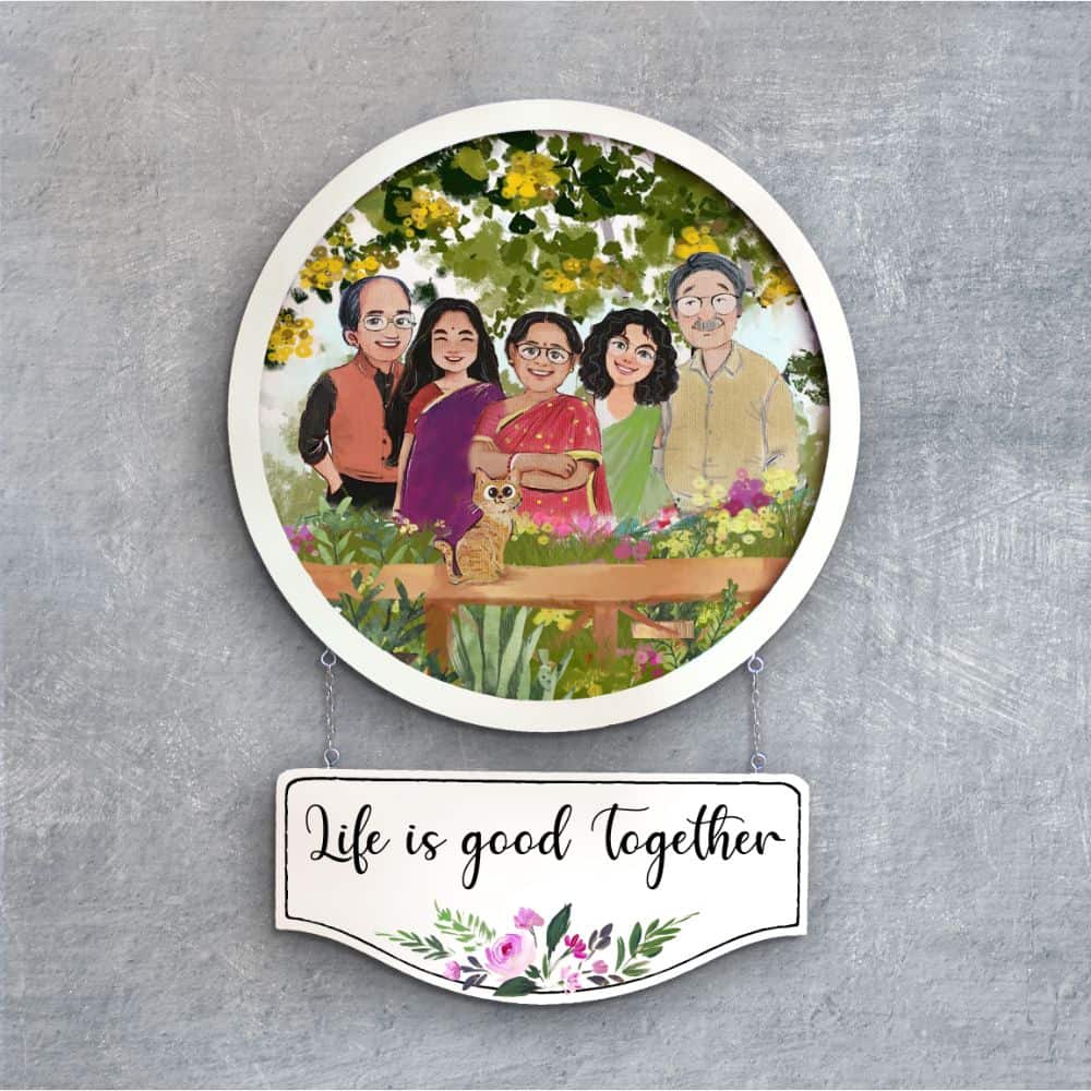 Handpainted Personalized Character Big Family Nameplate - Full frame ...